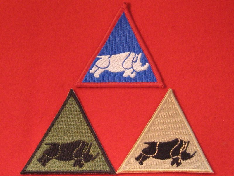 BRITISH ARMY 1 UK ARMOURED DIVISION FORMATION BADGES RHINO SET OF 3 ...