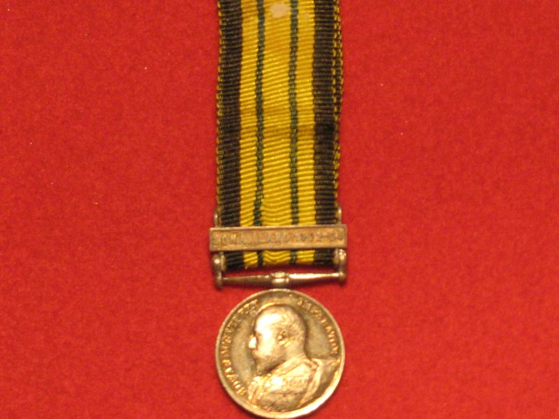 MINIATURE AFRICA GENERAL SERVICE MEDAL EDWARD VII SOMALILAND 1902 04 ...