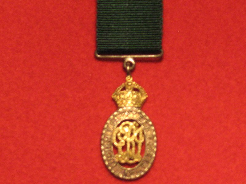 MINIATURE INDIAN VOLUNTEER FORCES OFFICERS DECORATION MEDAL GV ...